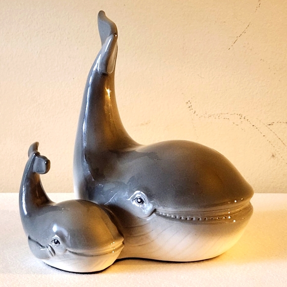 OMC | Accents | Vintage Omc Japan Handpainted Ceramic Whale And Calf ...